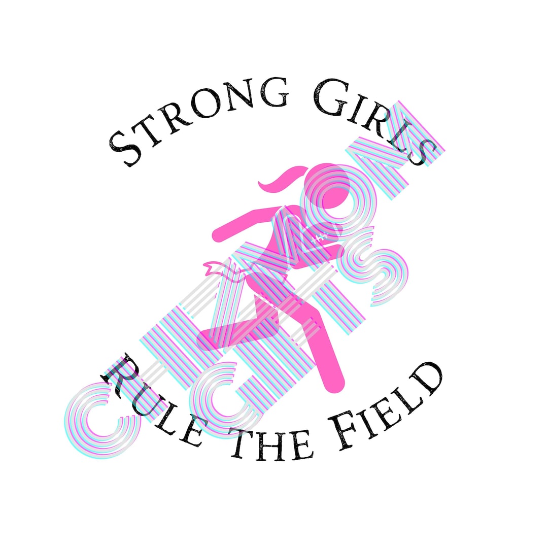 Girls Flag Football SVG PNG: Black and Pink Team Spirit (digital ...