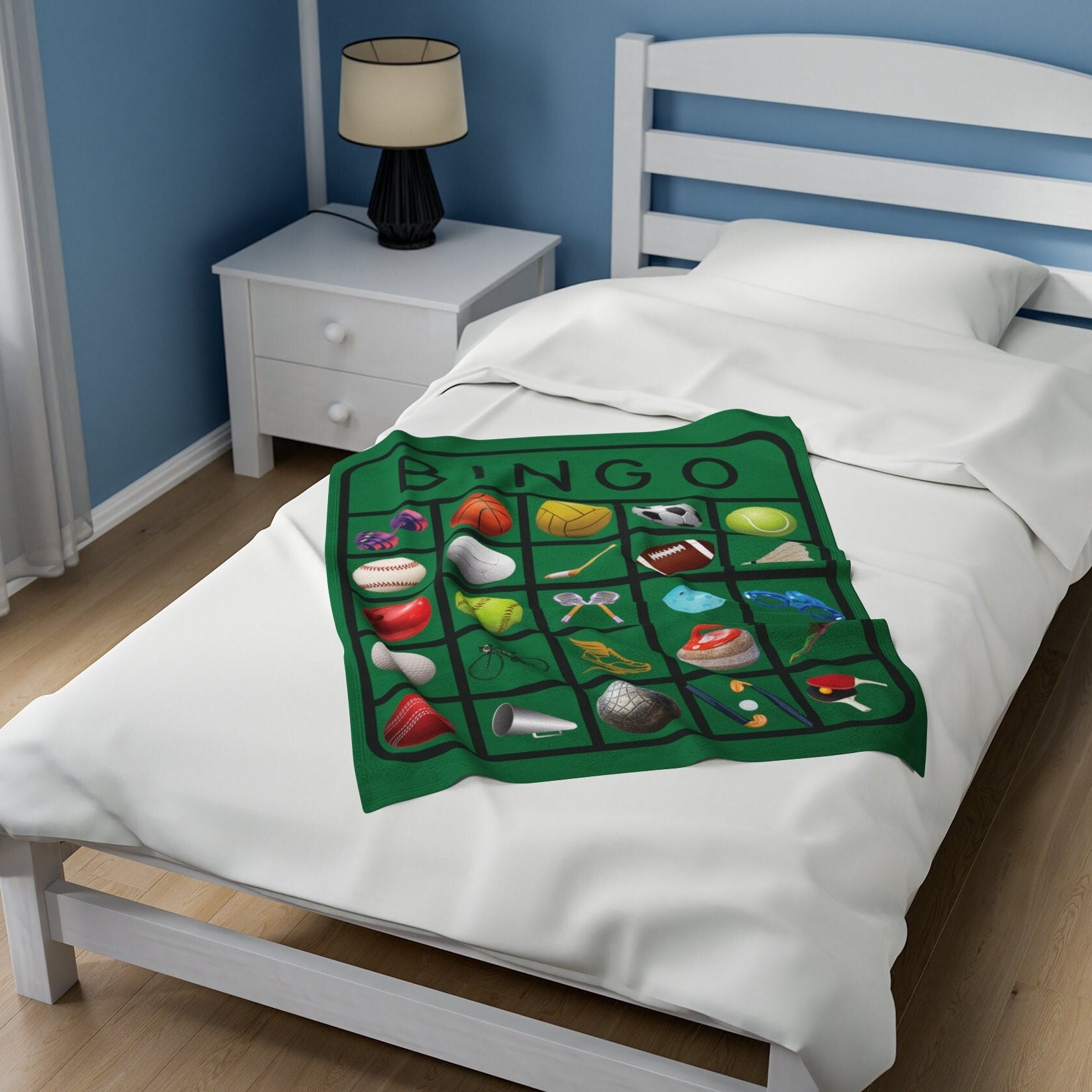 Bingo Blanket for Bingo Lover Customizable Plush Blanket for Sport ...