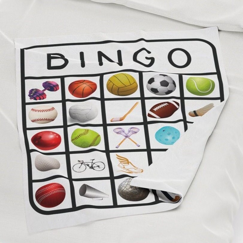 Bingo Blanket for Bingo Lover Customizable Plush Blanket for Sport ...