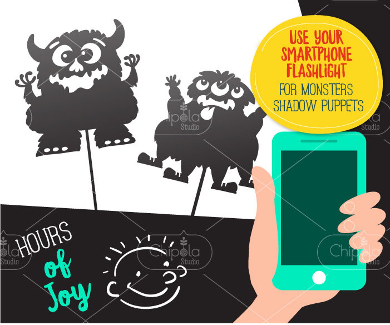 7 Monsters SVG Cut File Halloween Monsters SVG Cut File - Etsy