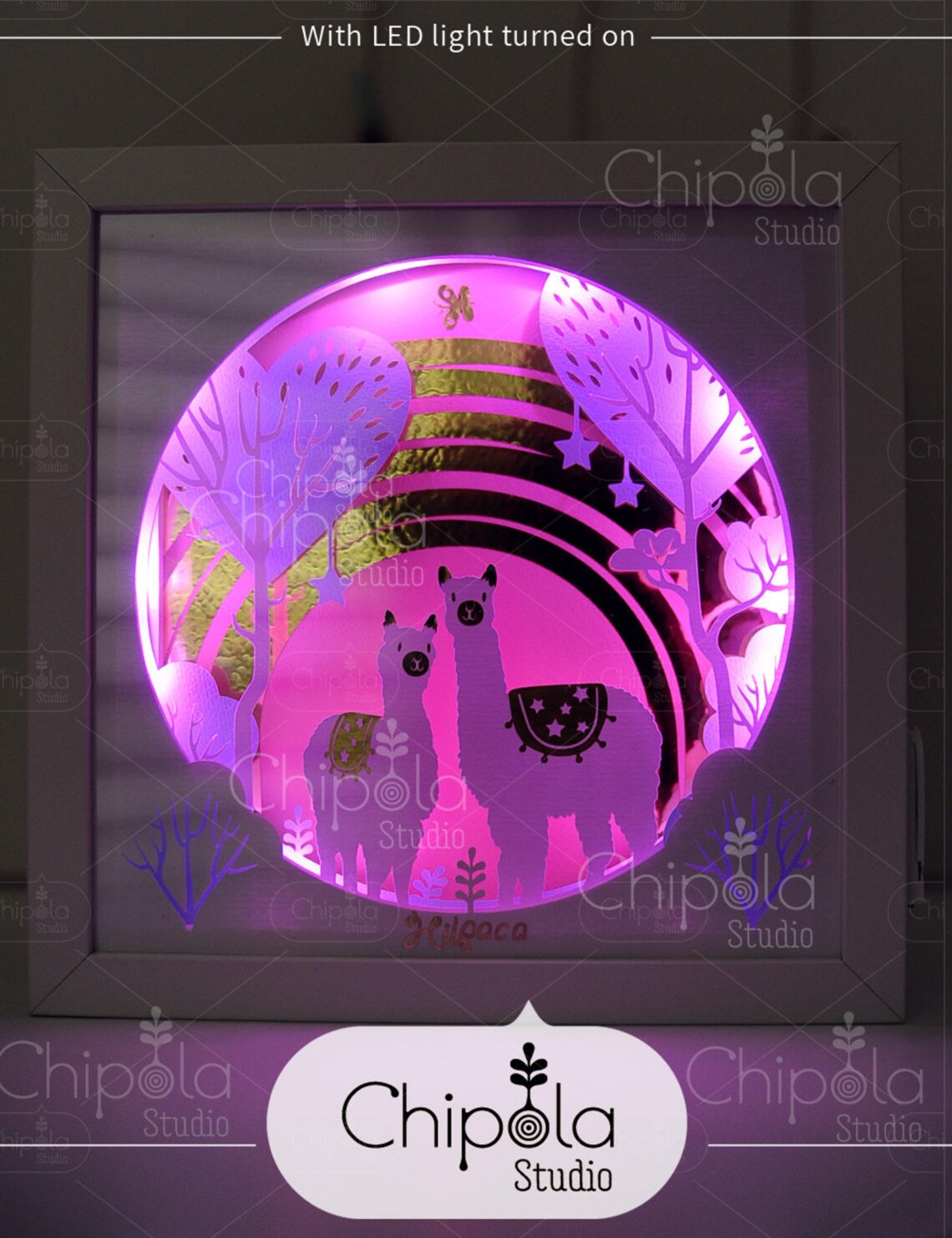 Alpaca Shadow Box SVG 3d Papercut SVG Layered Paper Art - Etsy Canada