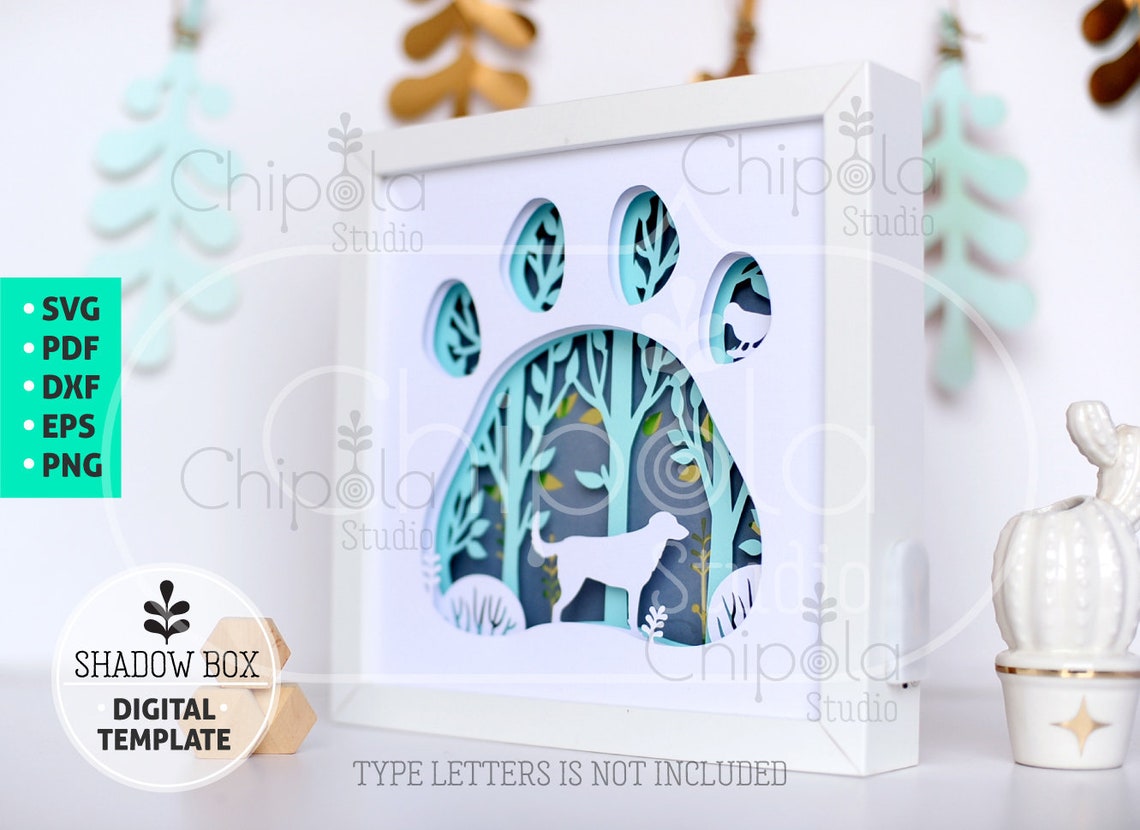Chinook Dog Breed Shadow Box SVG, 3d Papercut SVG, Layered Paper Art ...