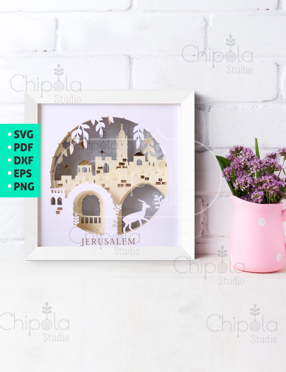 Jerusalem Shadow Box SVG 3d Papercut SVG Ancient City Paper - Etsy