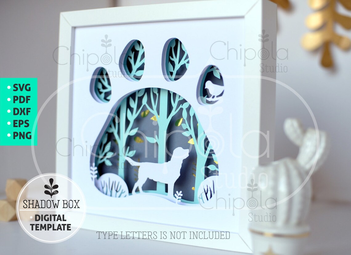 Labrador Dog Shadow Box SVG 3d Papercut SVG Layered Paper - Etsy