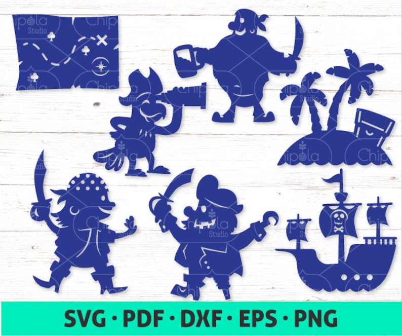Pirates SVG Cut File Fairy Tale SVG Pirates Shadow Puppets - Etsy