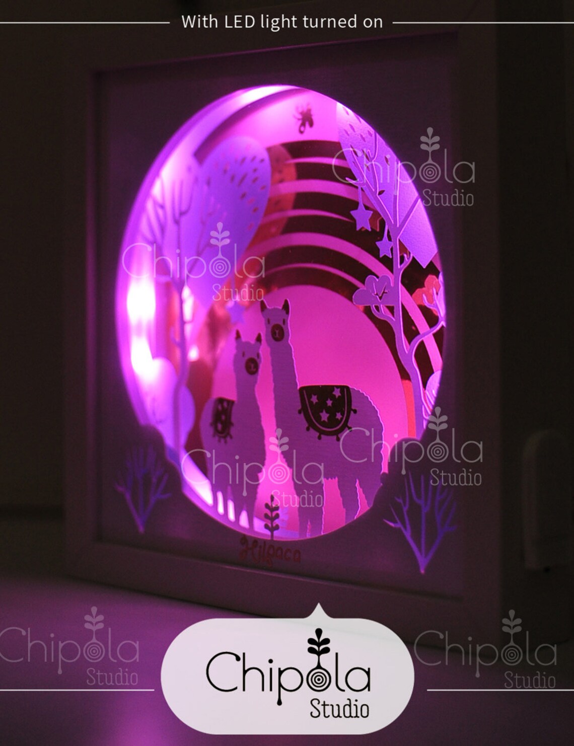 Alpaca Shadow Box SVG 3d Papercut SVG Layered Paper Art - Etsy Canada