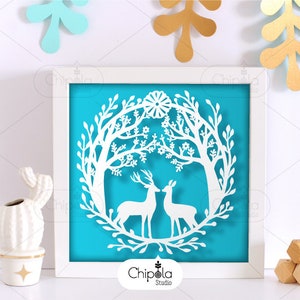 Romantic Deer SVG Cut File, Wedding Template SVG, Bridesmaid Gift ...