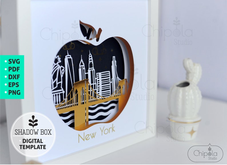 New York City Shadow Box SVG 3d Papercut SVG Layered Paper | Etsy UK