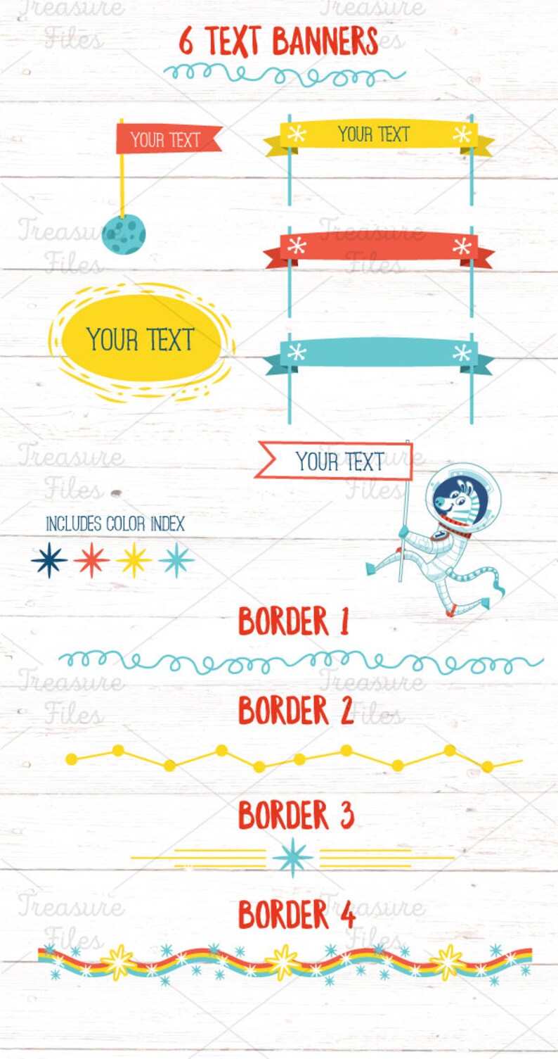 Outer Space Printable Clipart Set Digital File Space | Etsy