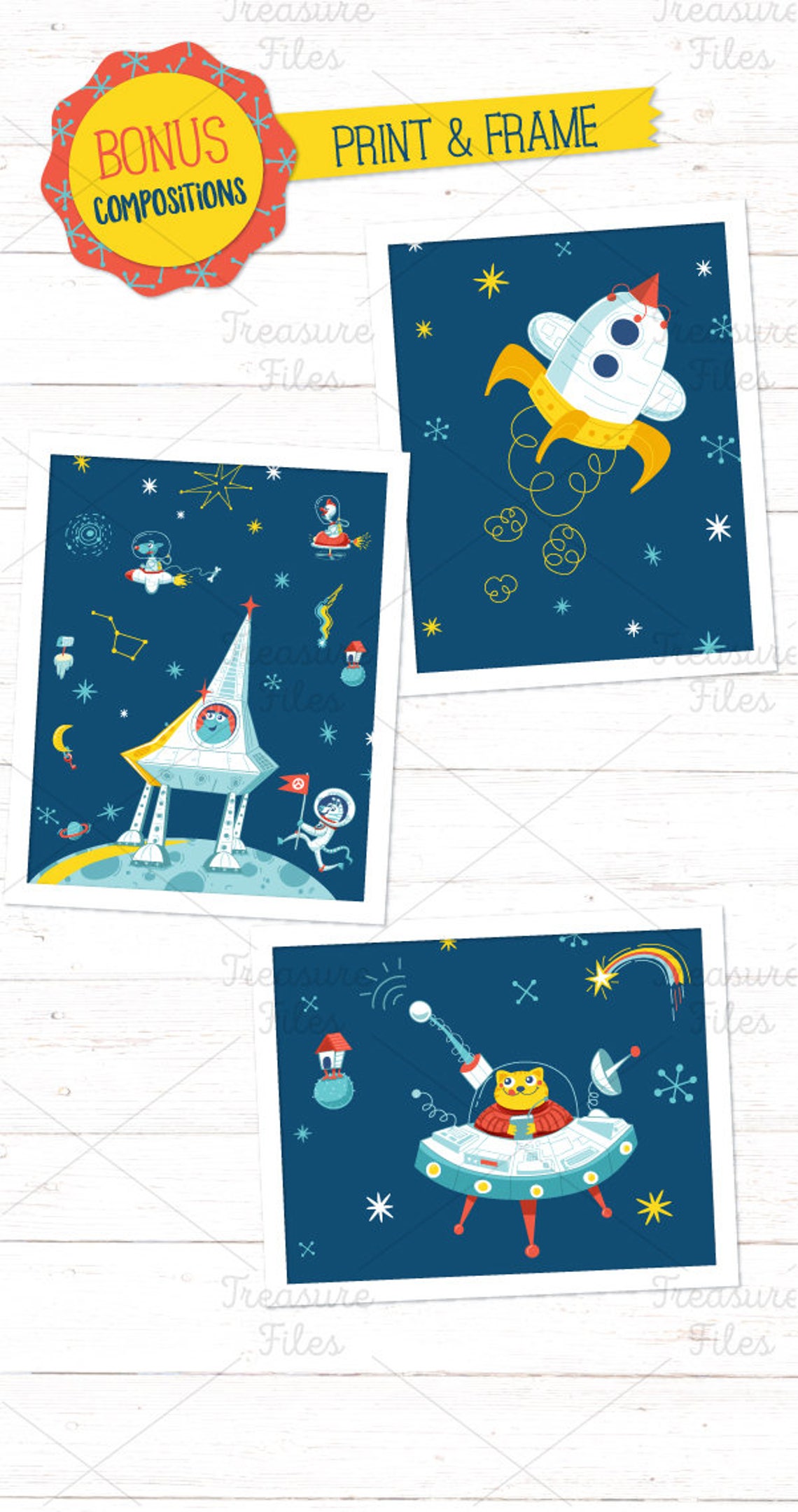 Outer Space Printable Clipart Set Digital File Space | Etsy