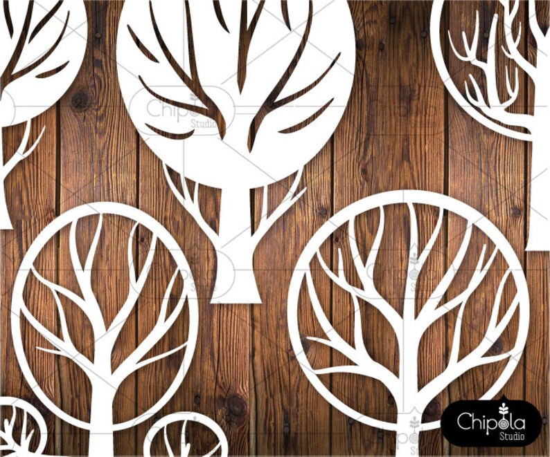 Winter Trees SVG Cut File, Christmas Decoration SVG, Winter Trees ...