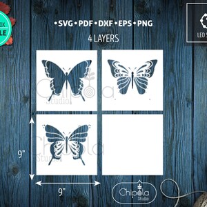 Butterfly Shadow Box SVG, 3d Papercut Layered Paper Art Template ...