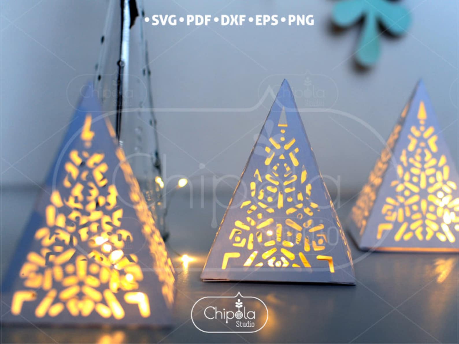Centerpiece Decoration SVG 3D Pyramid Lantern Tribal Paper | Etsy