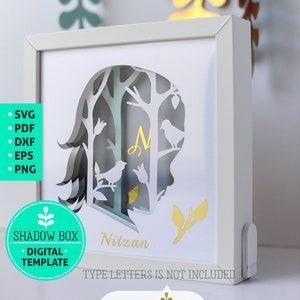 Girl Portrait Shadow Box SVG, 3d Papercut SVG, Layered Paper Art ...