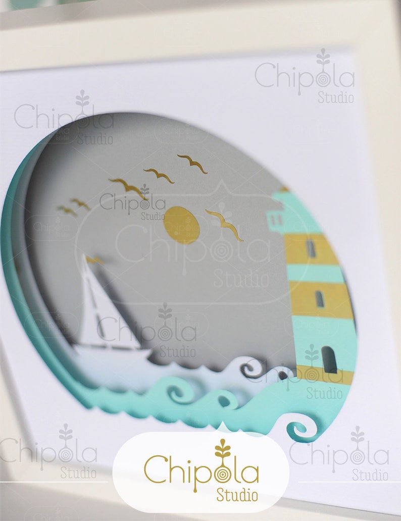 Sea Shadow Box SVG 3d Papercut SVG Layered Paper Art | Etsy UK