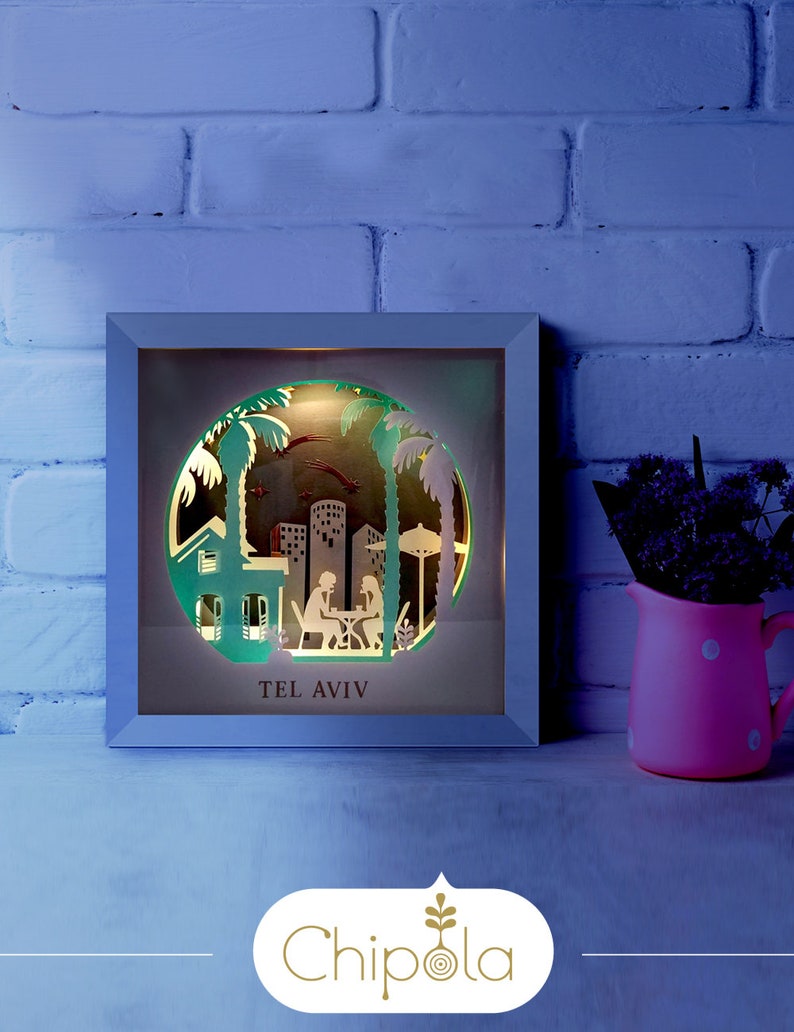 City Shadow Box SVG 3d papercut SVG layered paper art | Etsy