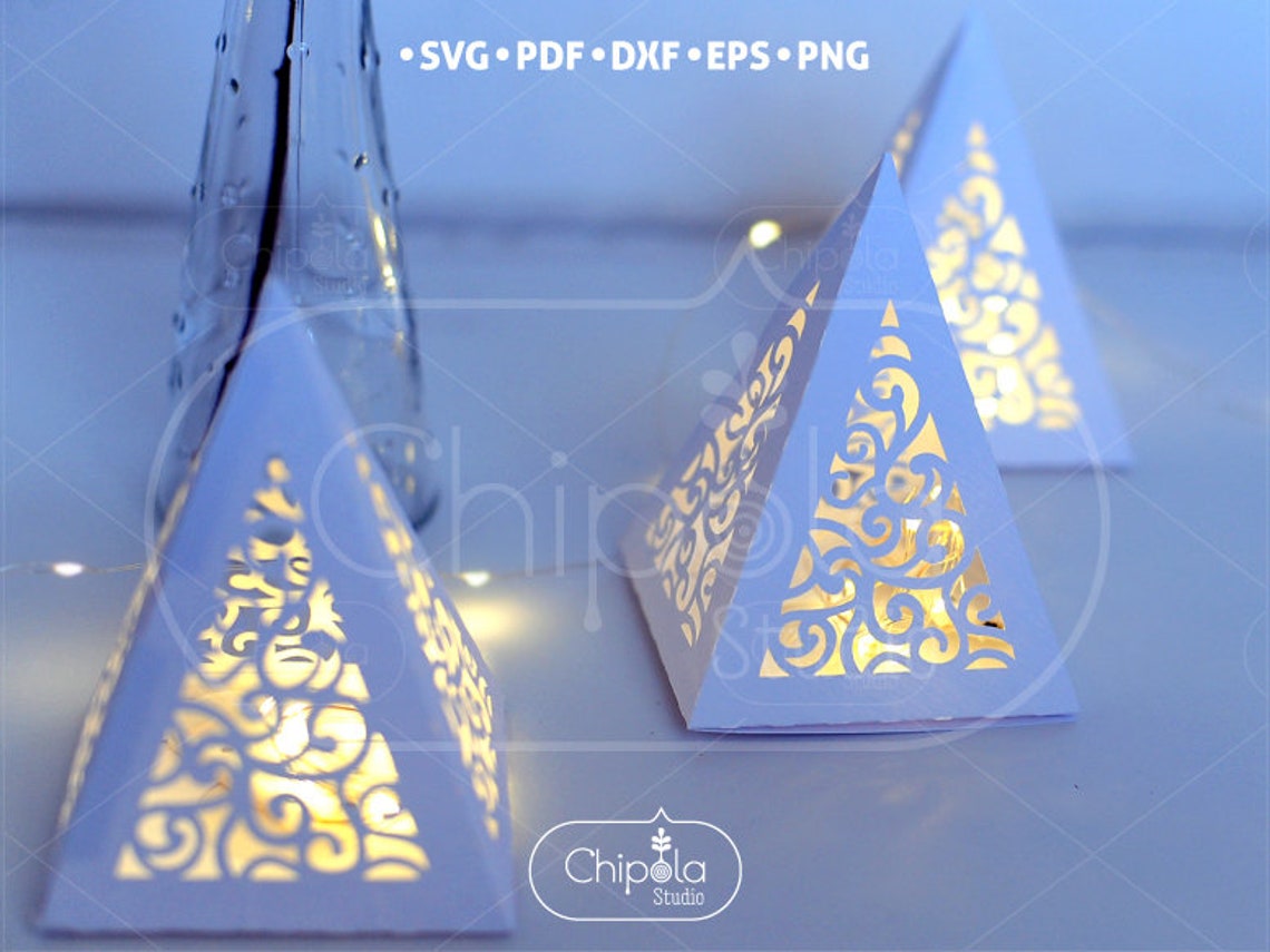 Centerpiece Decoration SVG 3D Pyramid Lantern Oriental - Etsy