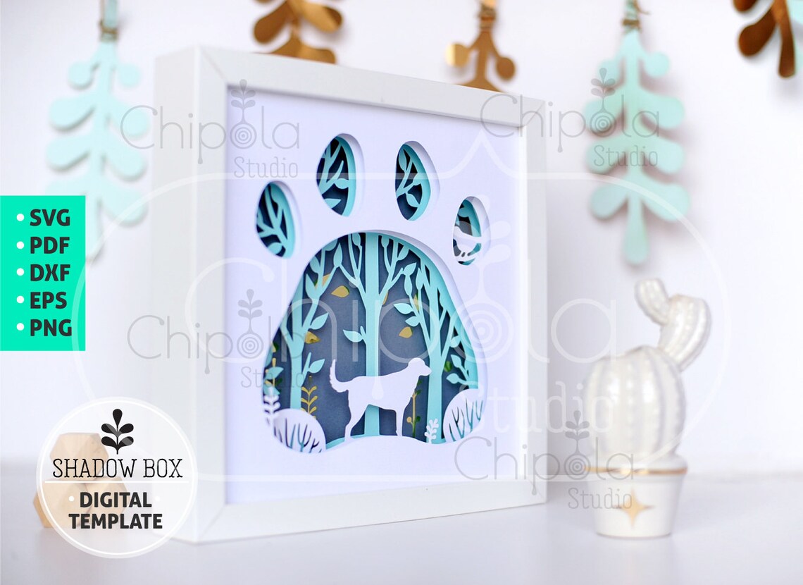 Chinook Dog Breed Shadow Box SVG, 3d Papercut SVG, Layered Paper Art ...