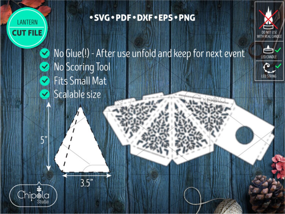 Centerpiece Decoration SVG, 3D Pyramid Lantern, Tribal Paper Model ...