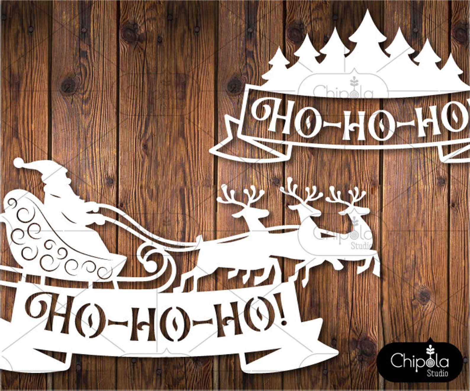 Santa Claus SVG Cut File Ho Ho Ho Svg Ornament Christmas | Etsy