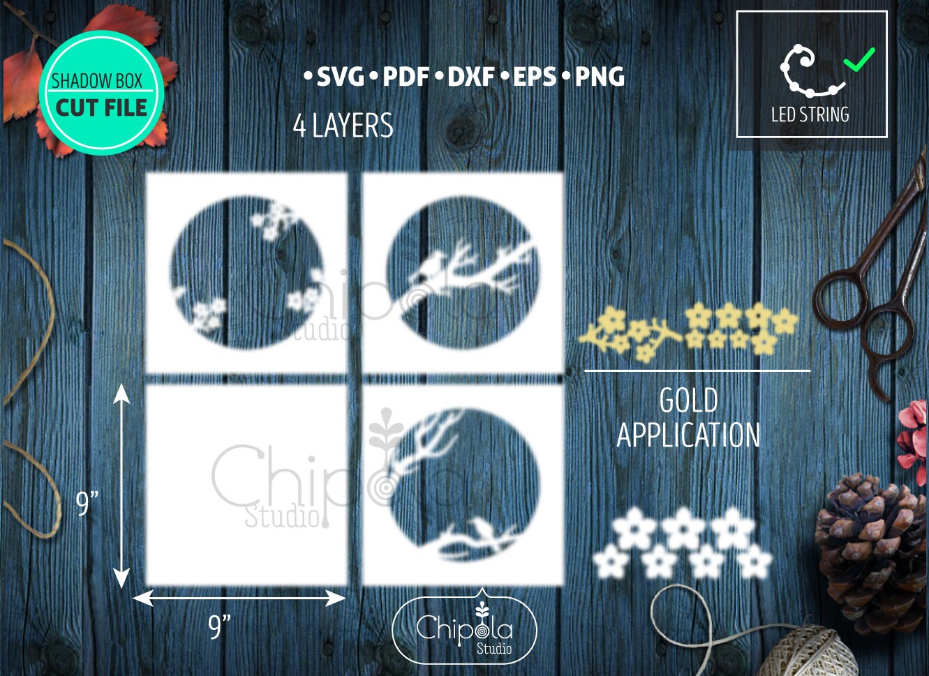 Cherry Blossom Sakura Shadow Box SVG 3d Papercut Trees and - Etsy