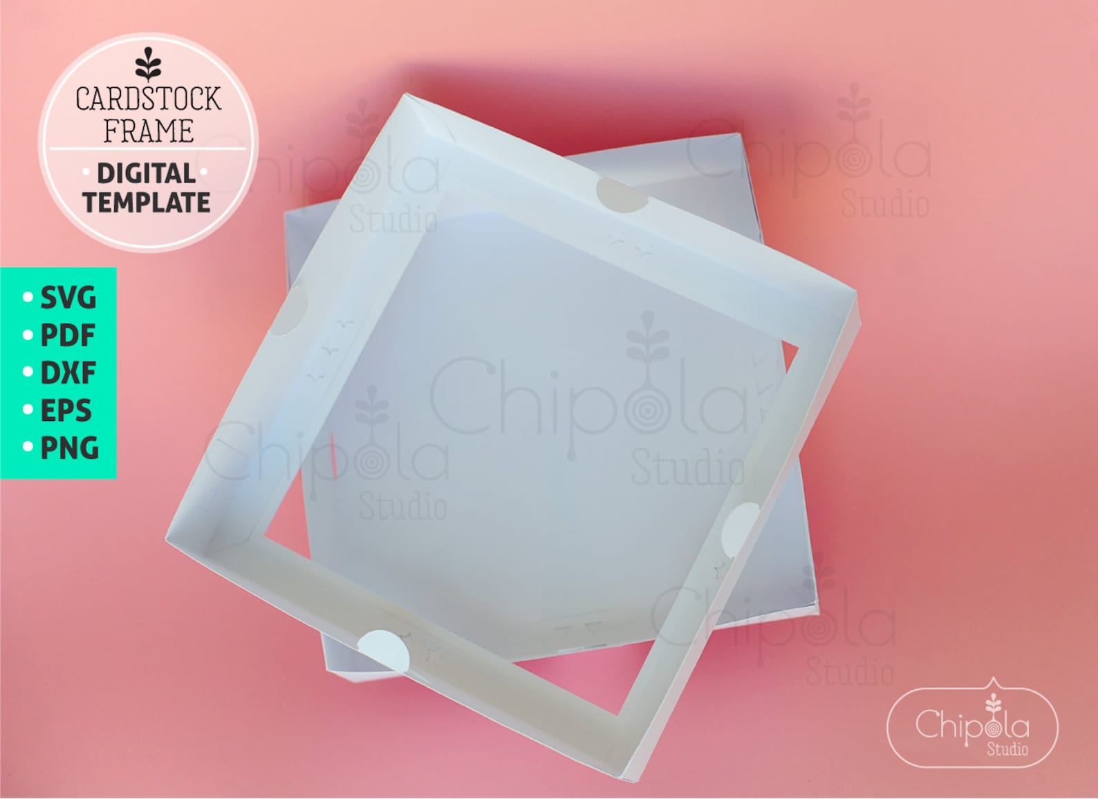 Blank Square Deep Shadow Box Frame SVG for Layered Artwork Paper Art ...