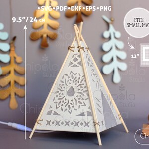 Amazing Pyramid Teepee Lamp SVG Template File, Instant Download DIY ...