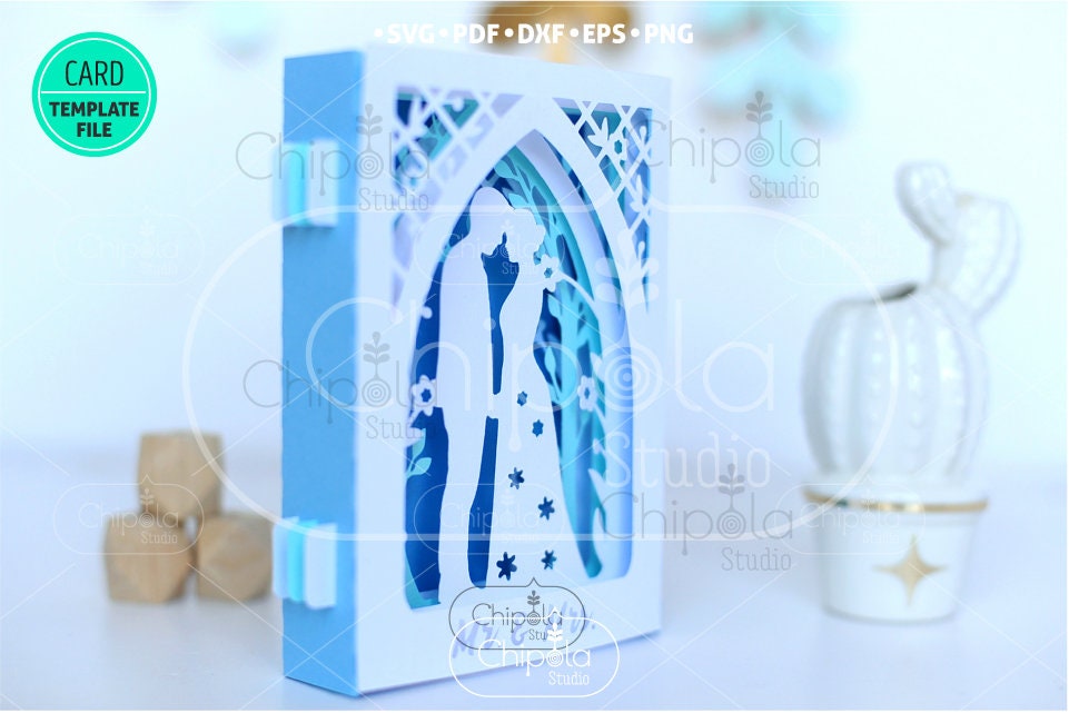 Bride and Groom 3D Card SVG 3d SVG Pop up Wedding Card - Etsy
