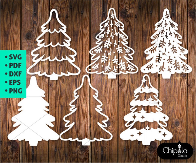 Christmas trees SVG cut file Christmas Decoration Fir trees | Etsy