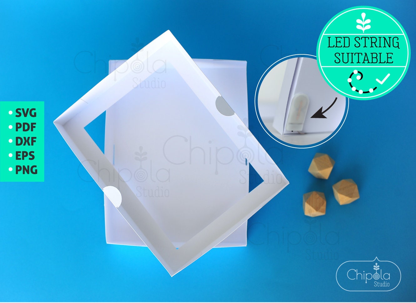 Blank Rectangular Shadow Box Frame SVG Set for Layered - Etsy