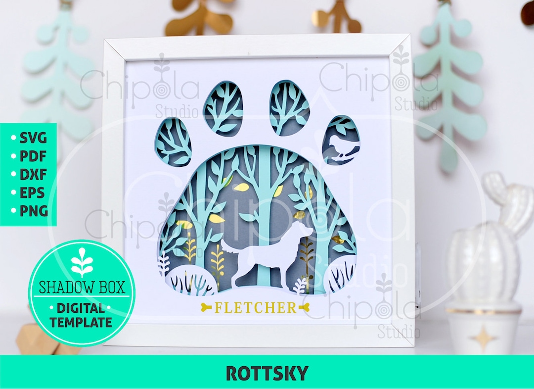 Rottsky Breed Shadow Box SVG, 3d Papercut SVG, Layered Paper Art ...