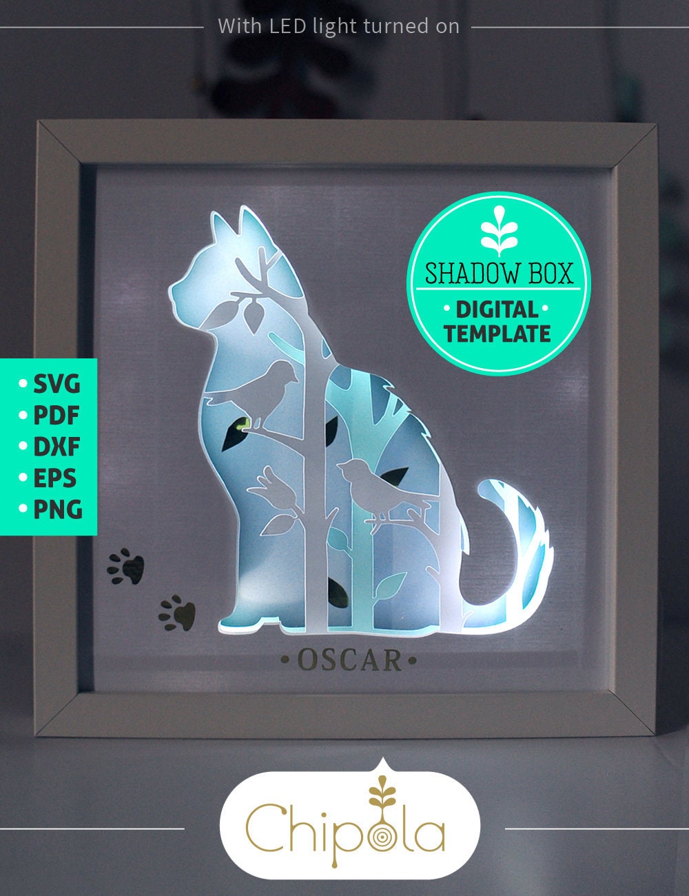 Cat Shadow Box SVG 3d Papercut SVG Layered Paper Art - Etsy Singapore