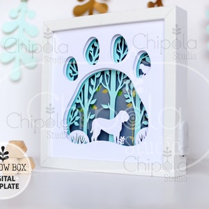 Dogue De Bordeaux Dog Breed Shadow Box SVG, 3d Papercut SVG, Layered ...