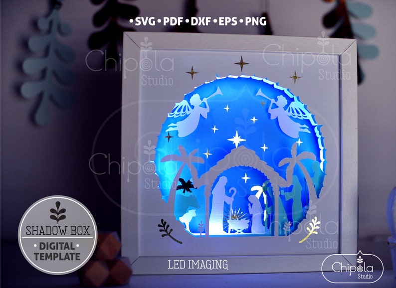 Nativity Shadow Box SVG 3d Papercut Religious Layered Paper | Etsy UK