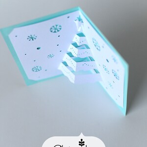 Christmas Tree Pop up Card With Envelope SVG, Christmas 3d Cards ...