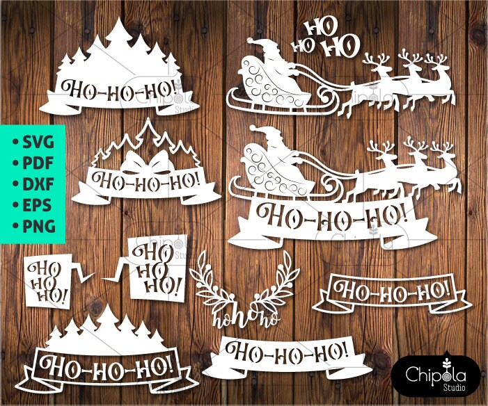 Santa Claus SVG Cut File Ho Ho Ho Svg Ornament Christmas | Etsy