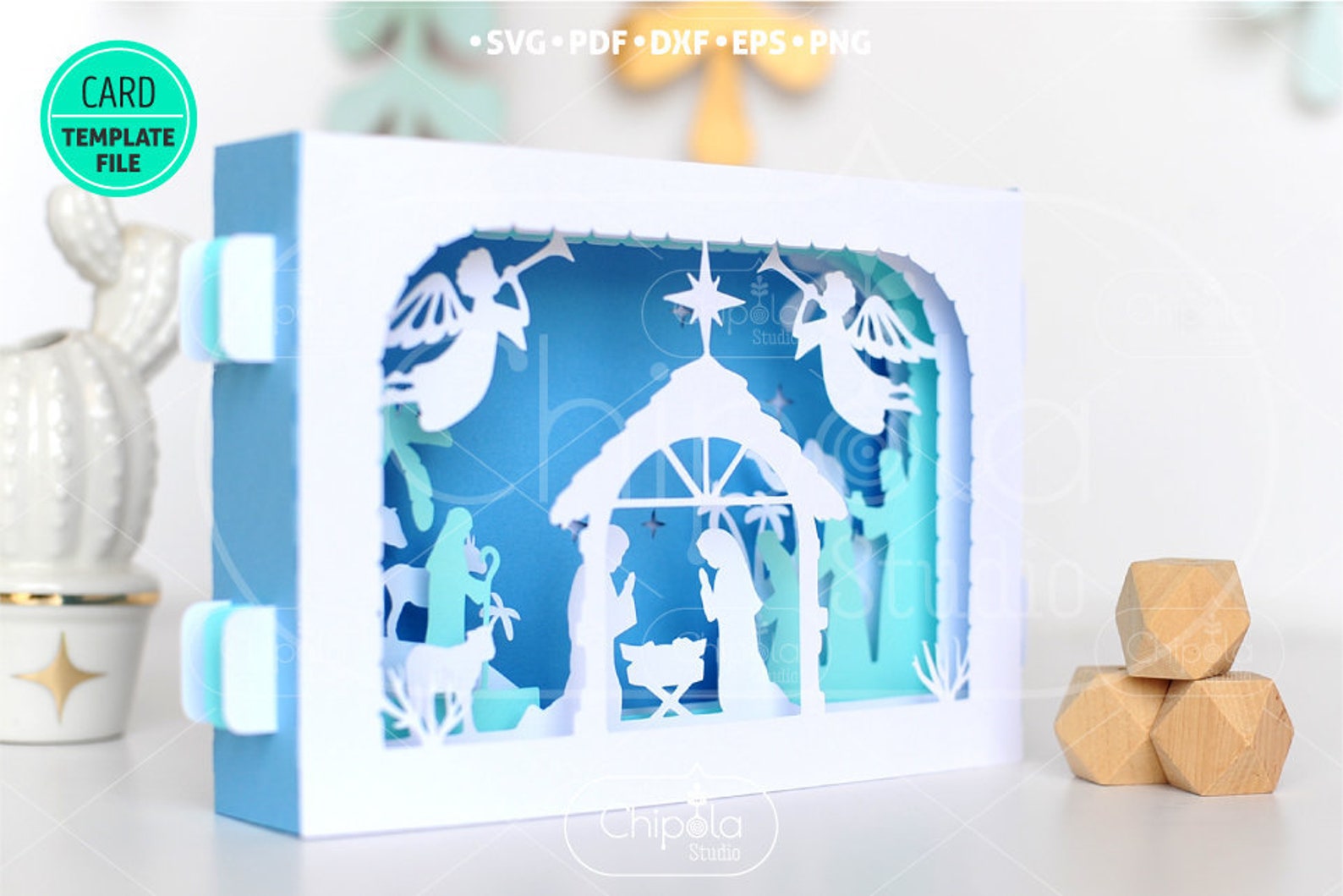 Nativity Christmas 3D Card SVG 3d SVG Pop up Christmas Card | Etsy Canada