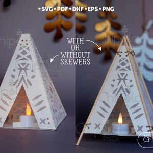 Amazing Pyramid Teepee Lamp SVG Template File, Instant Download DIY ...