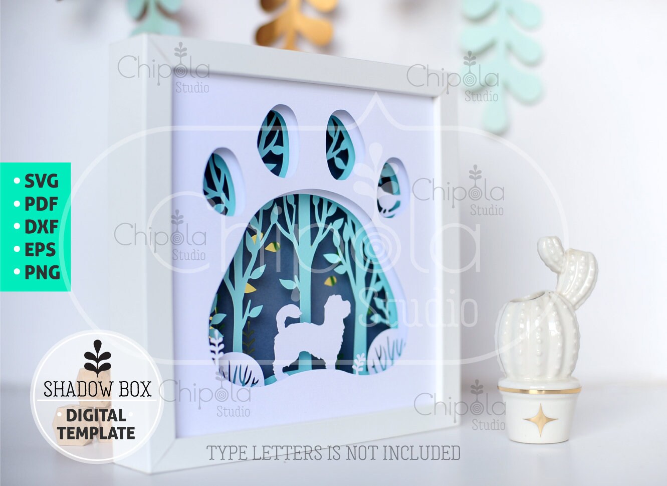 Maltese Dog Breed Shadow Box SVG 3d Papercut SVG Layered - Etsy Canada