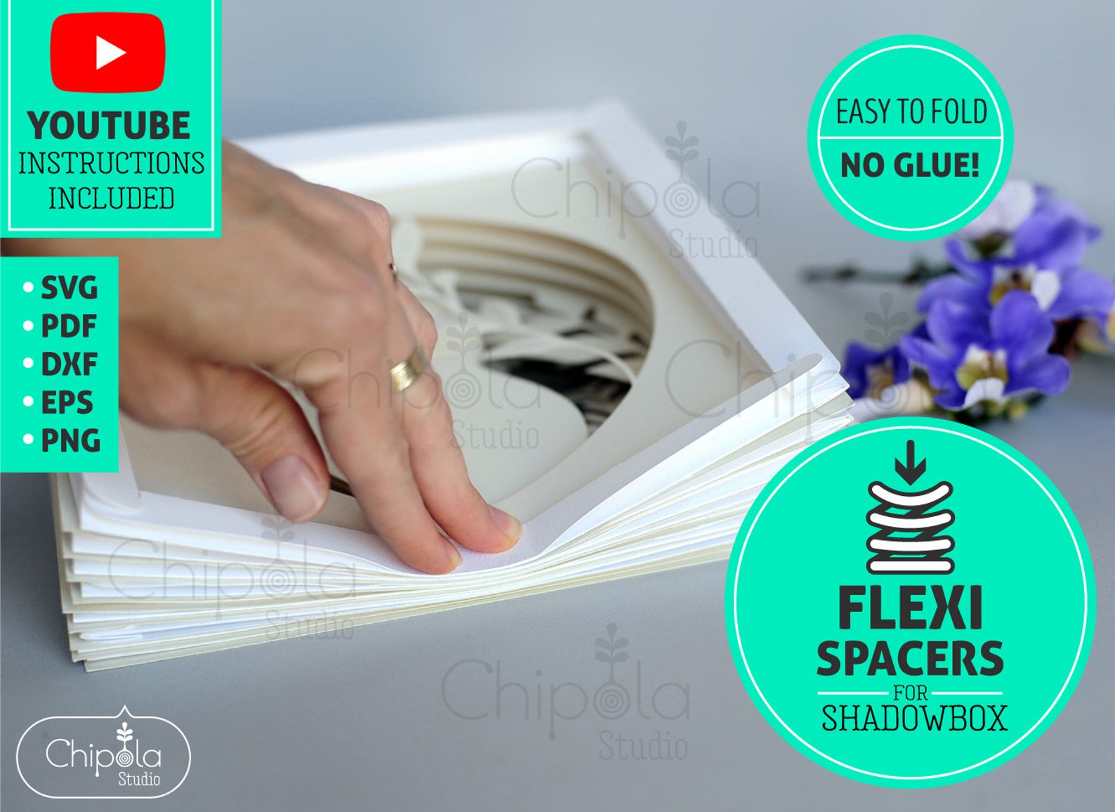 Flexi-spacers Template From Cardstock for a Layered Artwork - Etsy Canada