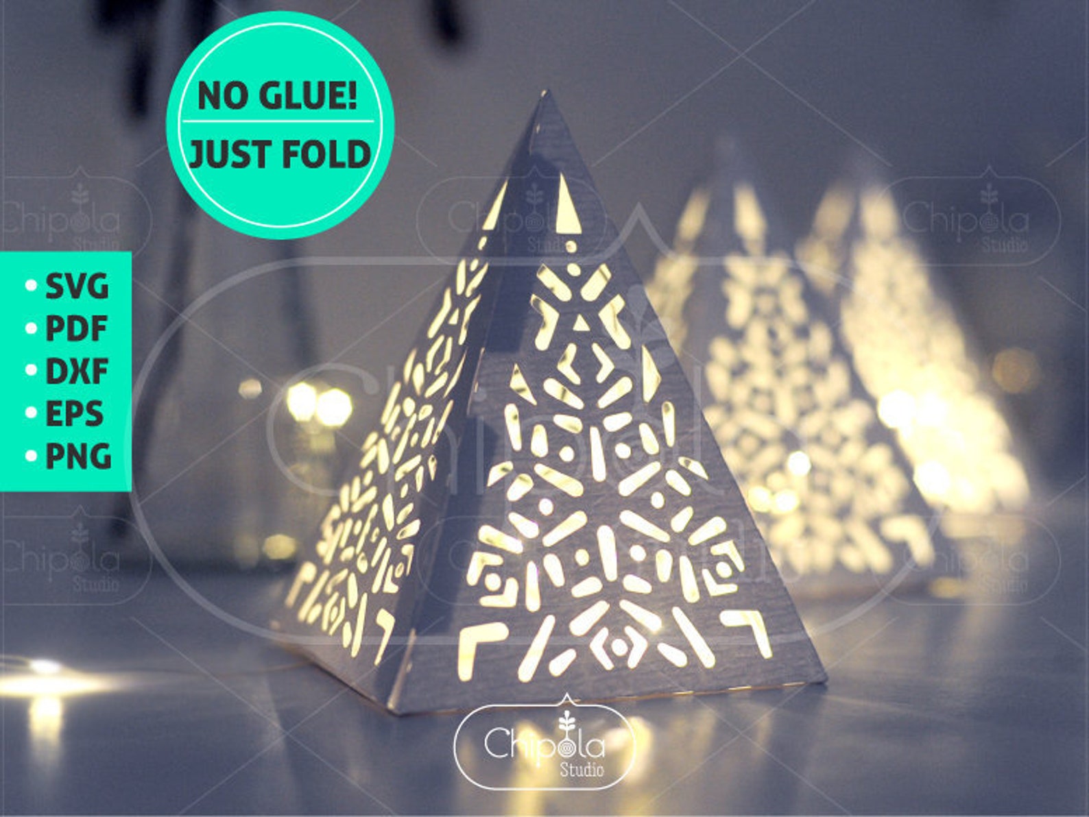 Centerpiece Decoration SVG 3D Pyramid Lantern Tribal Paper - Etsy