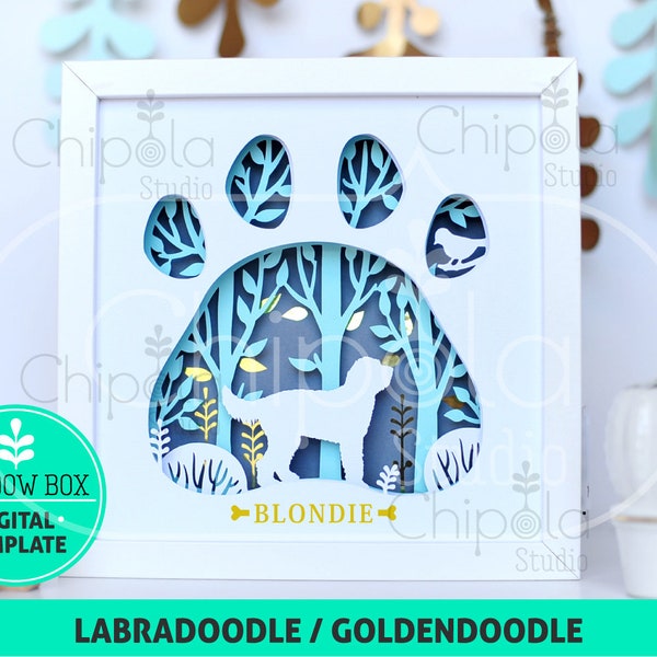 Dog Memory Shadow Box Svg - Etsy