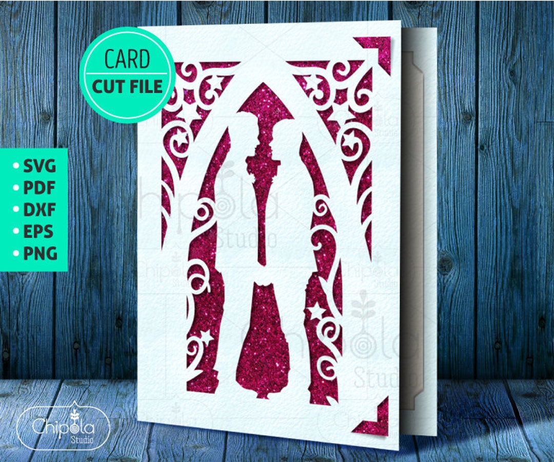 Gay Wedding Card With Envelope SVG Cut File, Groom and Groom Card ...