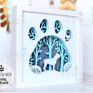 Staffordshire Bull Terrier Dog Breed Shadow Box SVG, 3d Papercut SVG ...