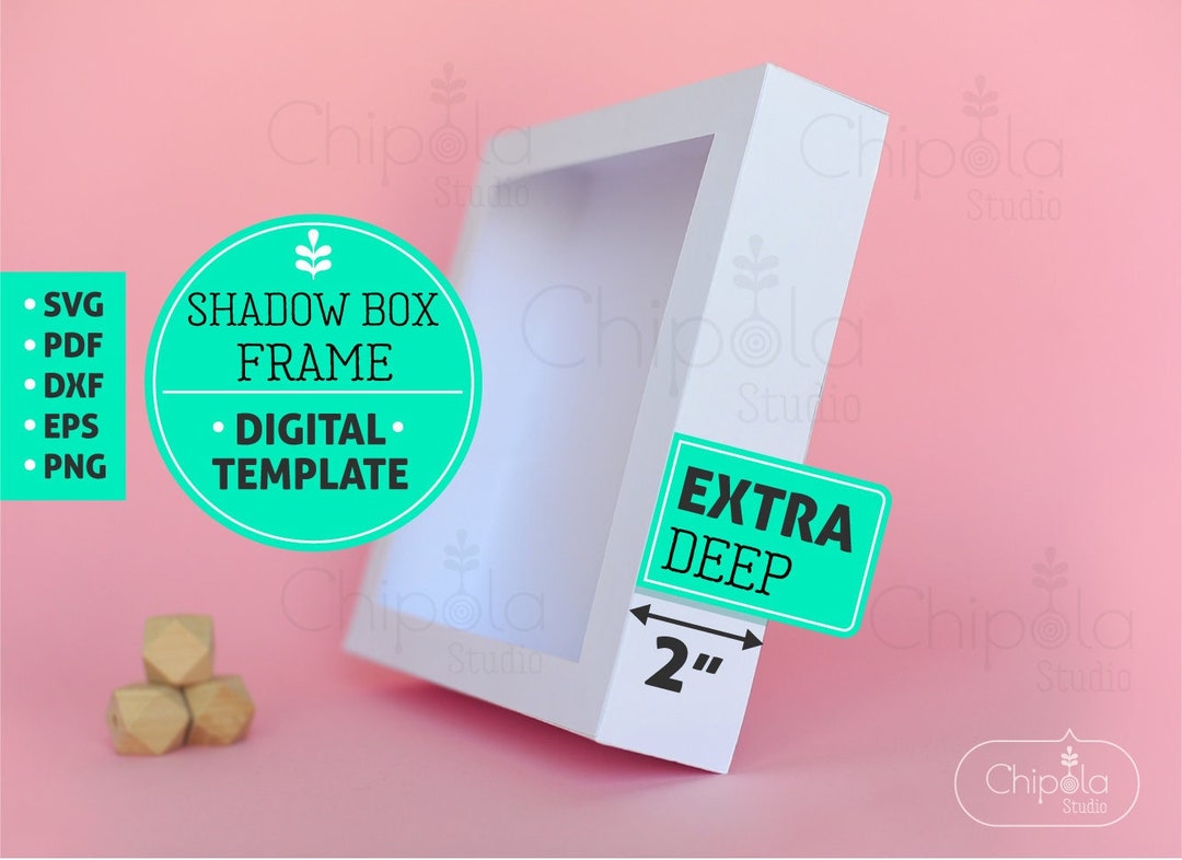 Blank Square Deep Shadow Box Frame SVG for Layered Artwork Paper Art ...