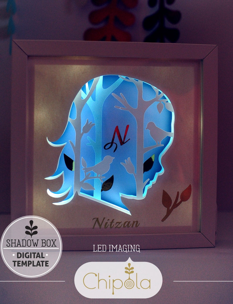 Girl Portrait Shadow Box SVG, 3d Papercut SVG, Layered Paper Art ...