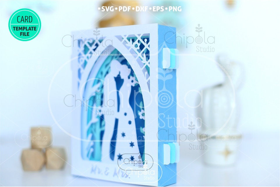Bride and Groom 3D Card SVG 3d SVG Pop up Wedding Card - Etsy