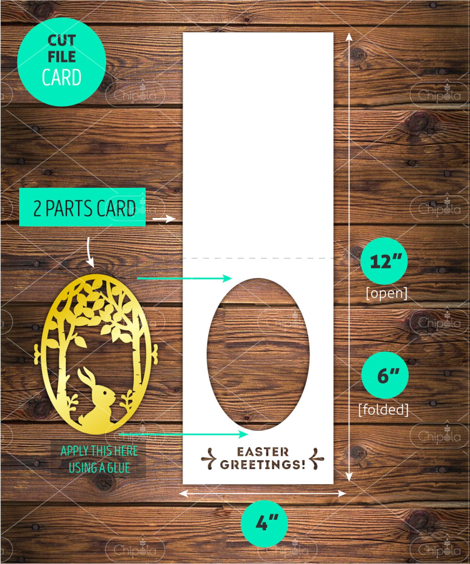 Easter Card SVG Easter Cards Template SVG Easter Invitation - Etsy