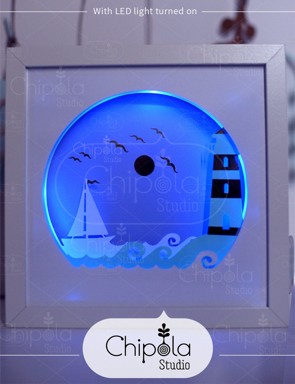 Sea Shadow Box SVG 3d papercut SVG layered paper art | Etsy