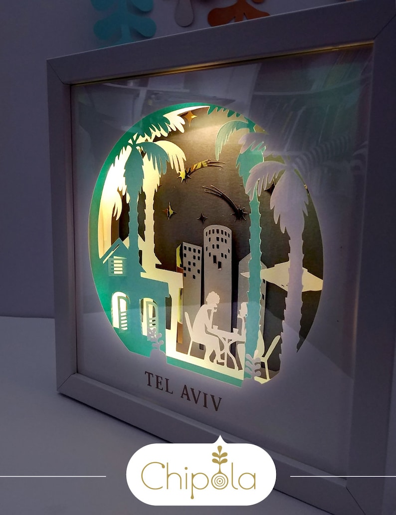 City Shadow Box SVG, 3d Papercut SVG, Layered Paper Art Template ...